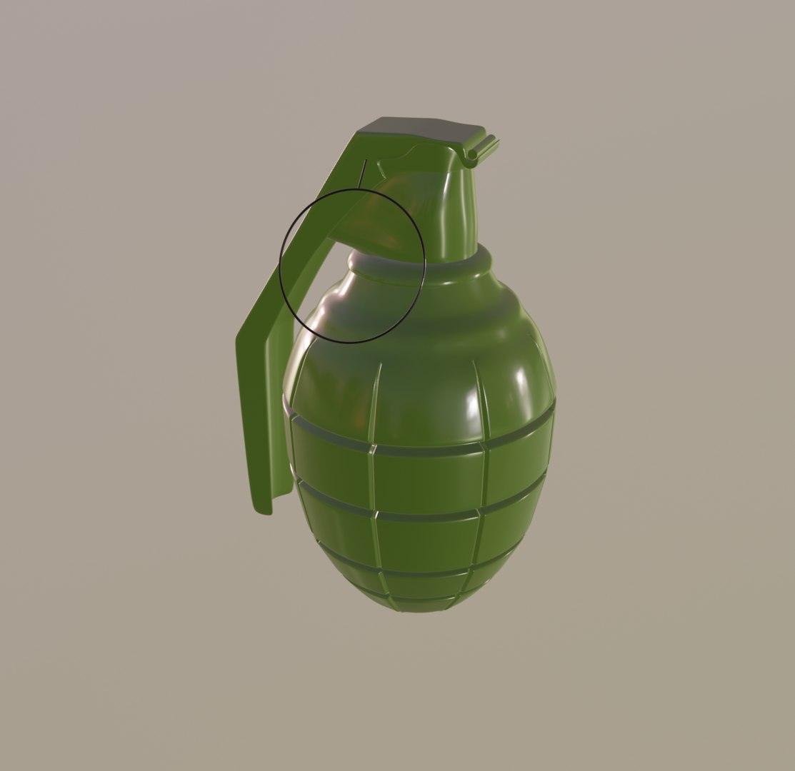 3D green hand grenade - TurboSquid 1480866