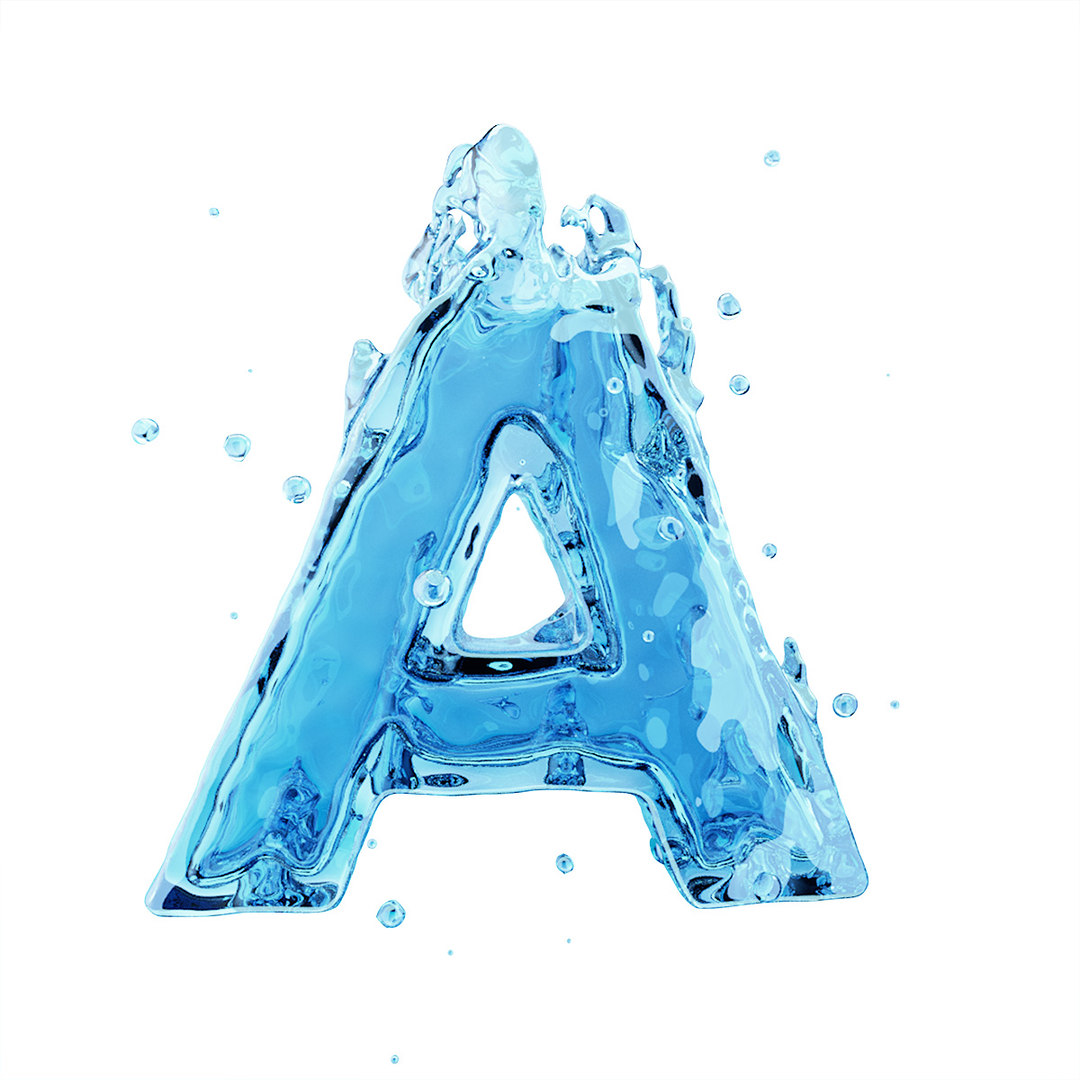 3D liquid letter model - TurboSquid 1480989