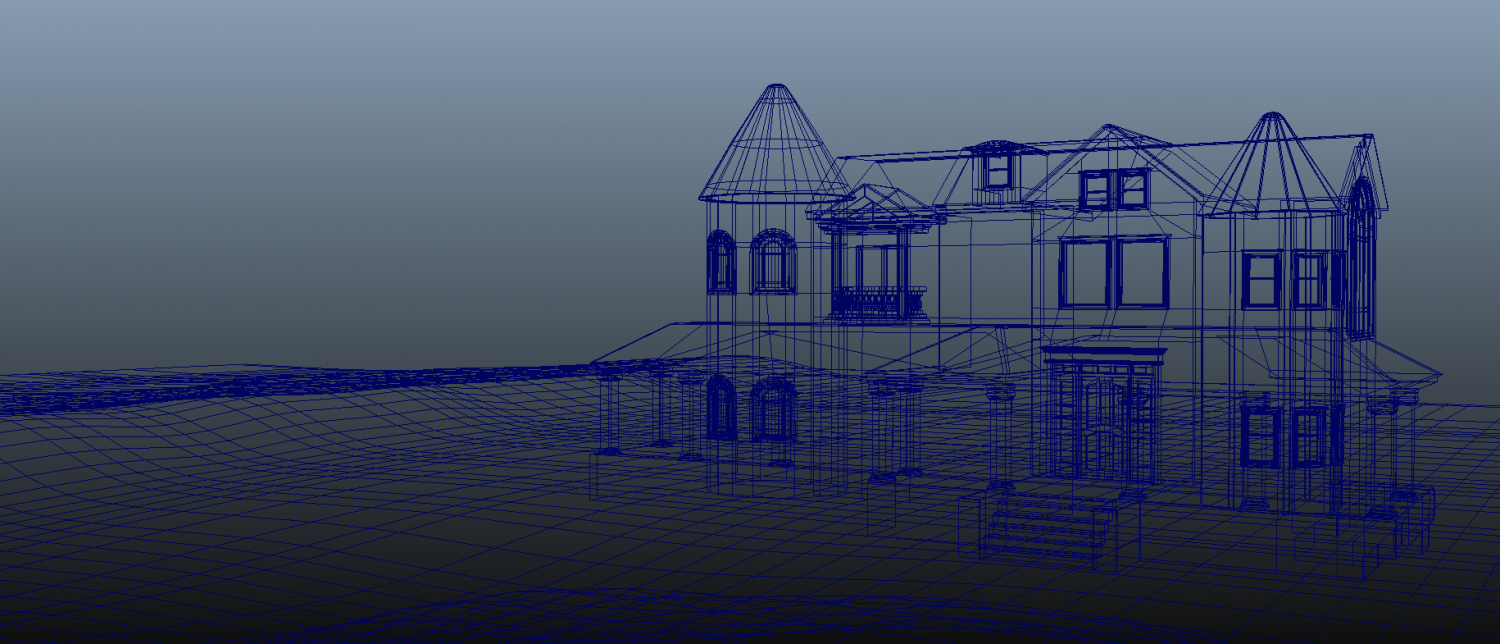 3D realistic mansion model - TurboSquid 1481333