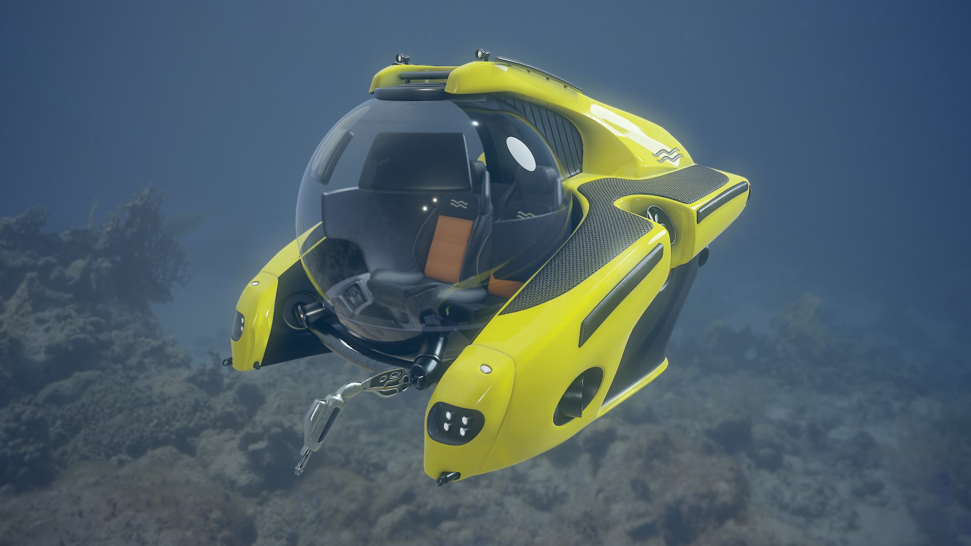 3D underwater mini u-boat c-researcher model - TurboSquid 1481064