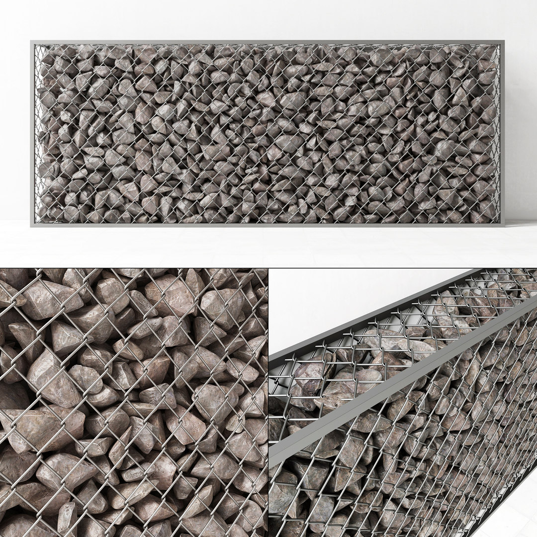 3D model stone rock gabion - TurboSquid 1481222