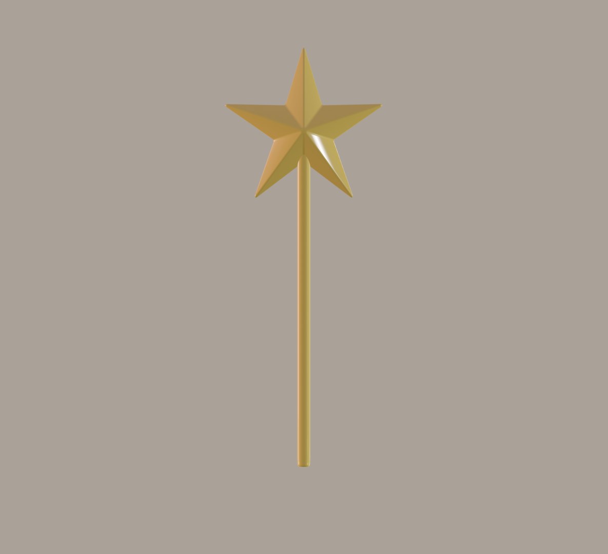Yellow magical wand model - TurboSquid 1481314