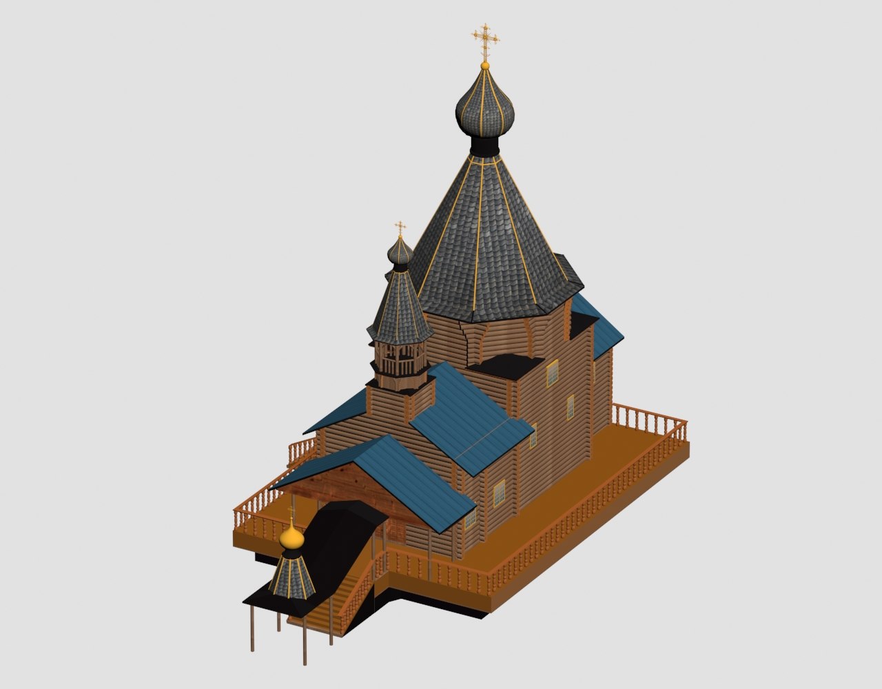 3D model orthodox russian church - TurboSquid 1481413