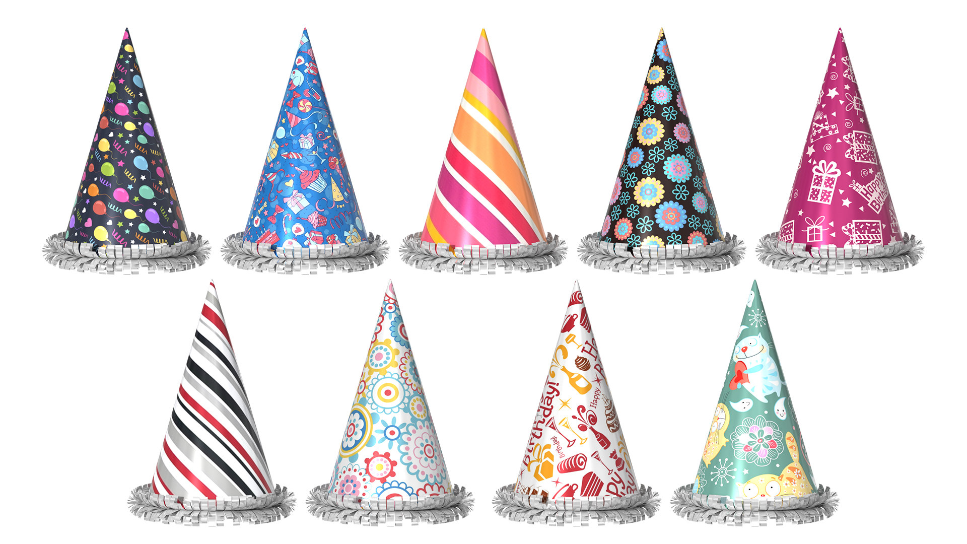Party hats 3D - TurboSquid 1481451