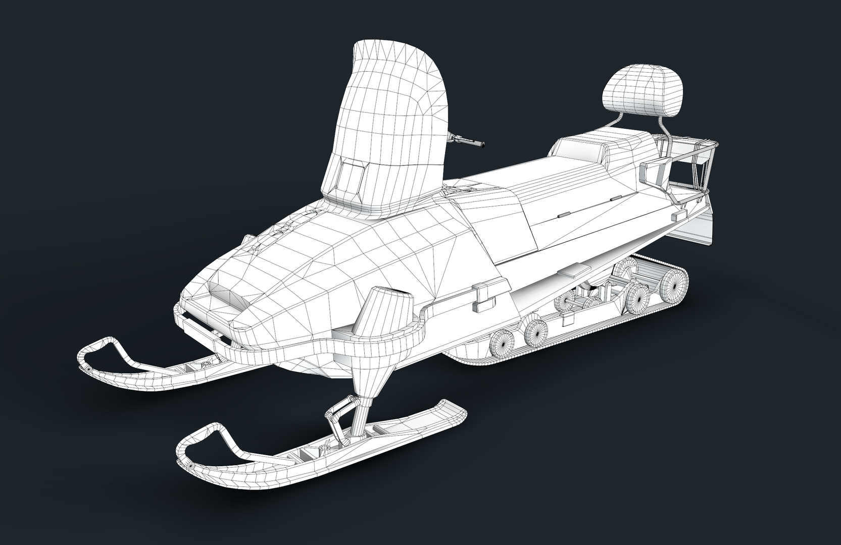 SnowMobile Low Poly 3D-Modell - TurboSquid 1481492