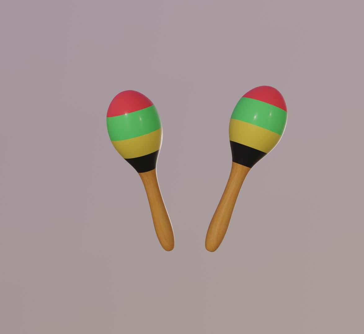 Colors maracas 3D - TurboSquid 1481705