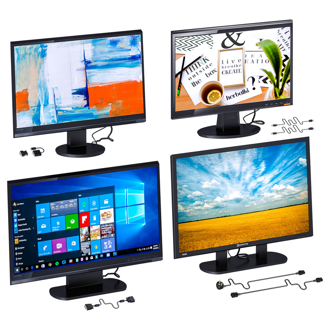 3D model computer monitors set - TurboSquid 1481870