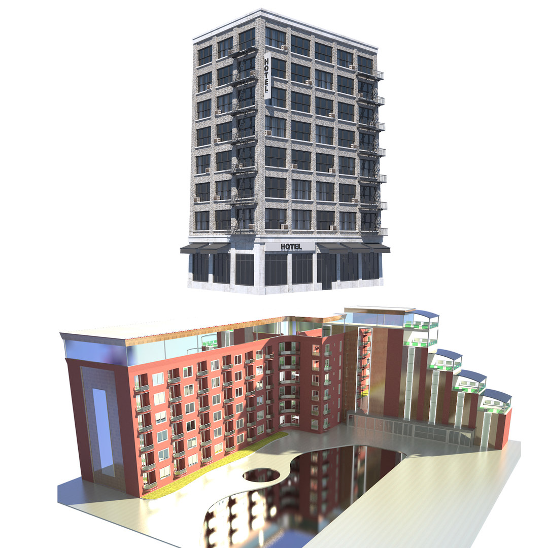 Hotels building 3D - TurboSquid 1481941
