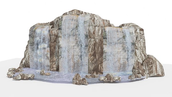 3d model stone waterfall