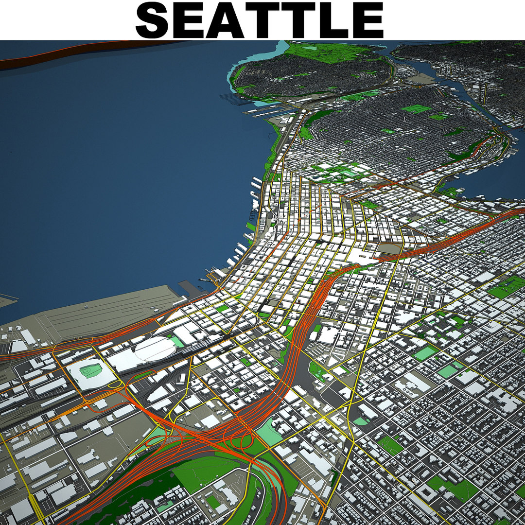 3D seattle cityscape - TurboSquid 1482008