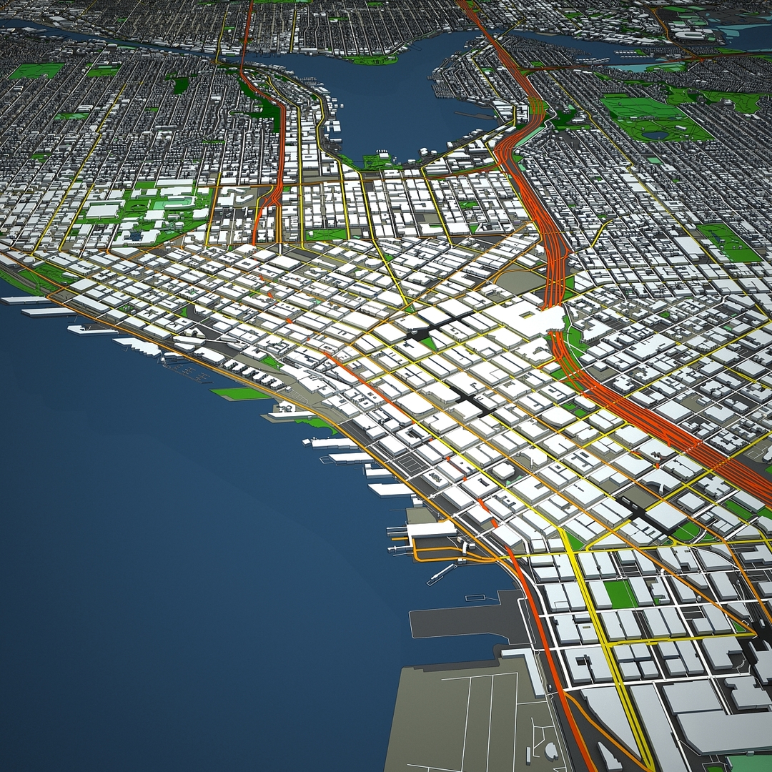 3D seattle cityscape - TurboSquid 1482008
