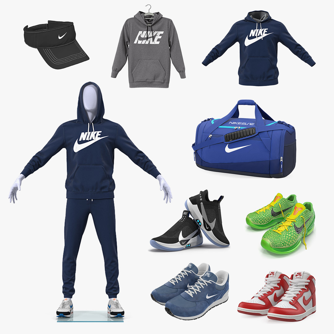 modelo 3d Colección de ropa deportiva Nike - TurboSquid 1482347