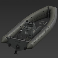 combat rubber raiding craft 3d model