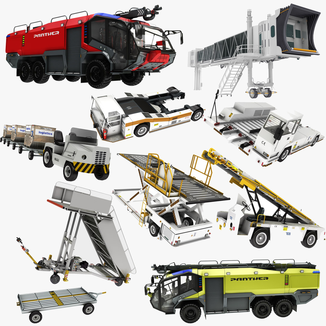 3D airport vehicle 1 - TurboSquid 1482416