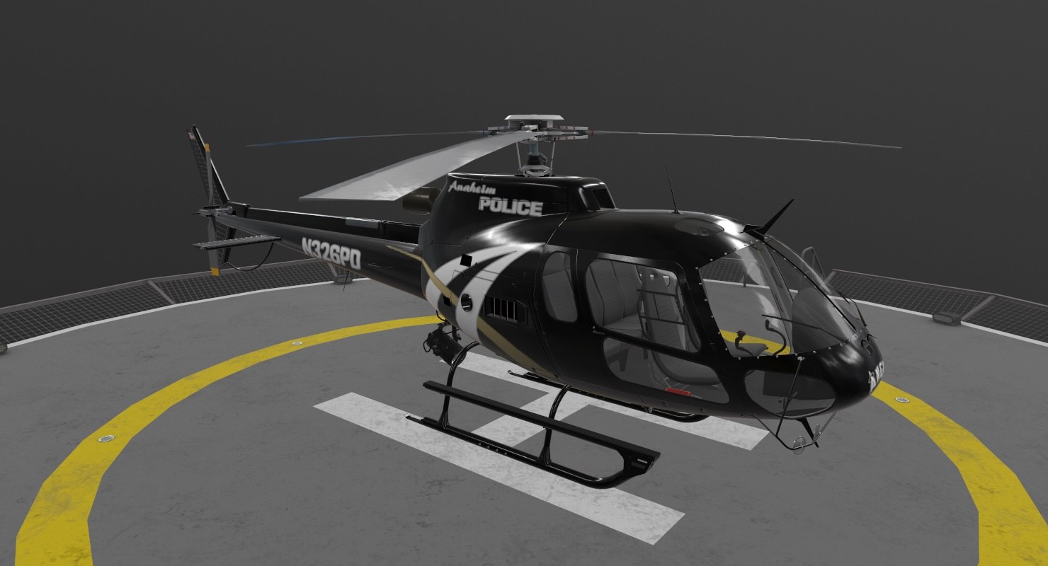 3D model helicopter as-350 anaheim police - TurboSquid 1482438