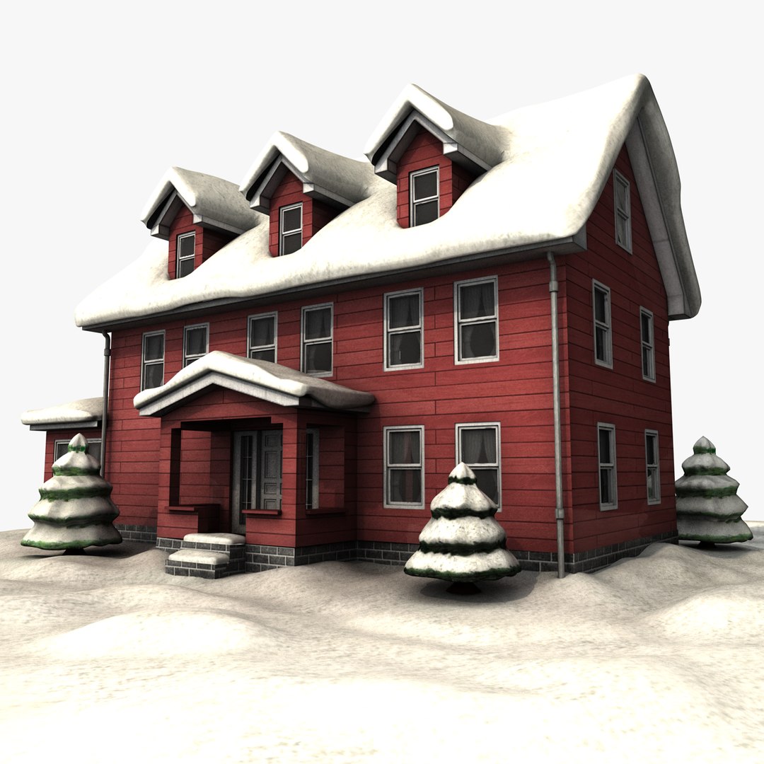 house winter 3d model