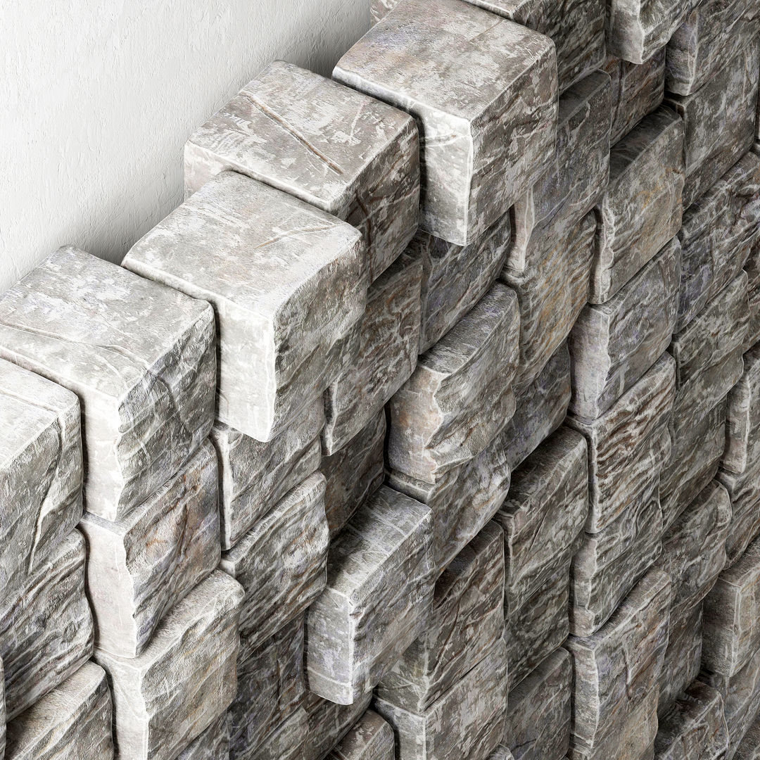 3D panel stone cube - TurboSquid 1482497