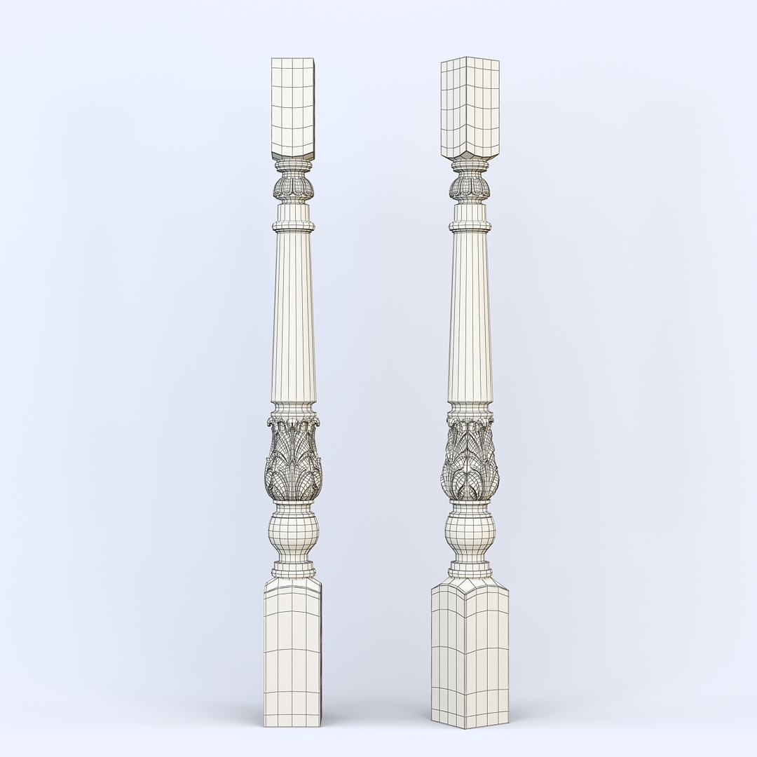 Baluster classic 3D model - TurboSquid 1482846