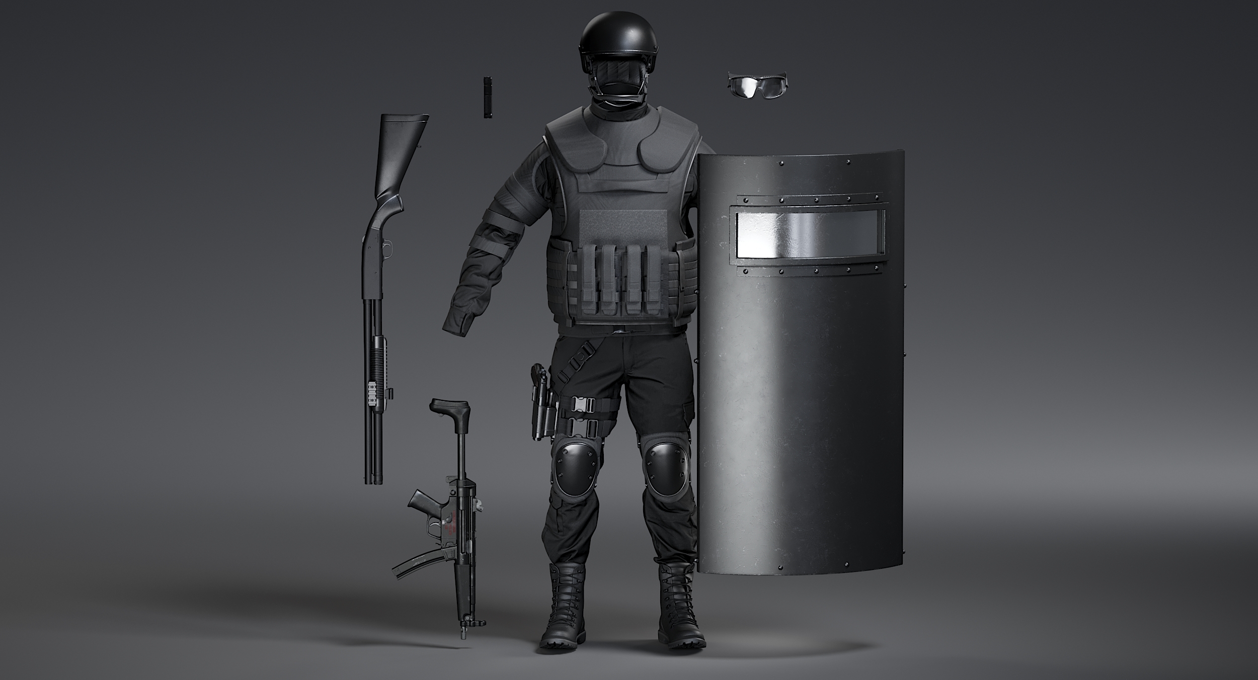 3D uniform swat equipment model - TurboSquid 1483039