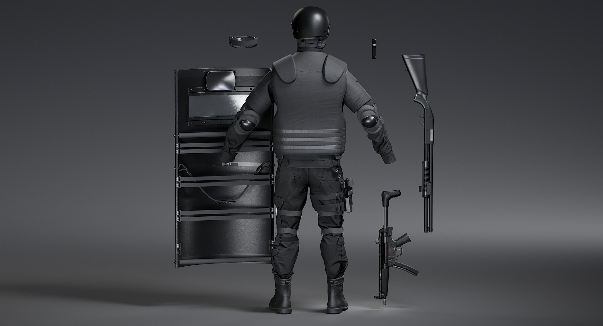 3D uniform swat equipment model - TurboSquid 1483039