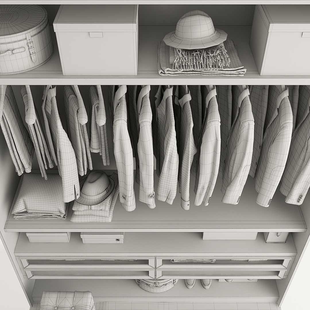 Clothing wardrobe 3D model - TurboSquid 1483135