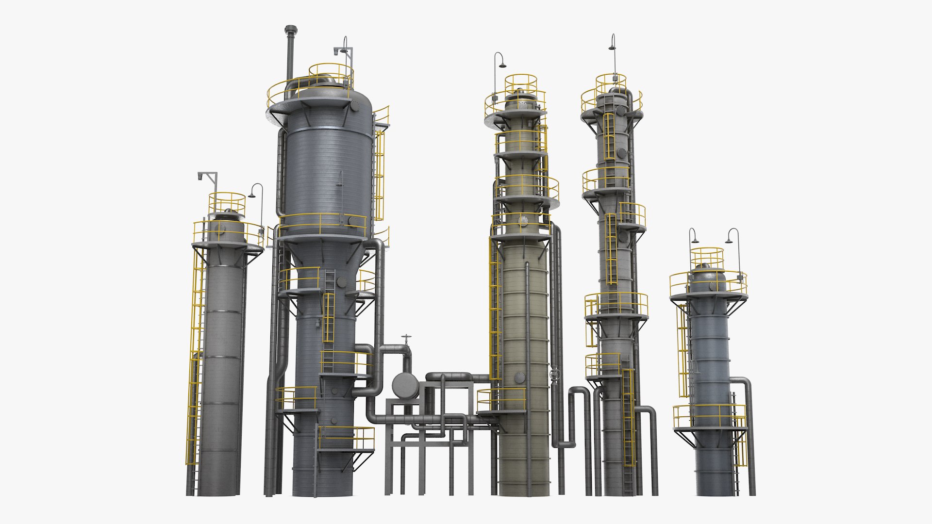 3D refinery towers model - TurboSquid 1483188