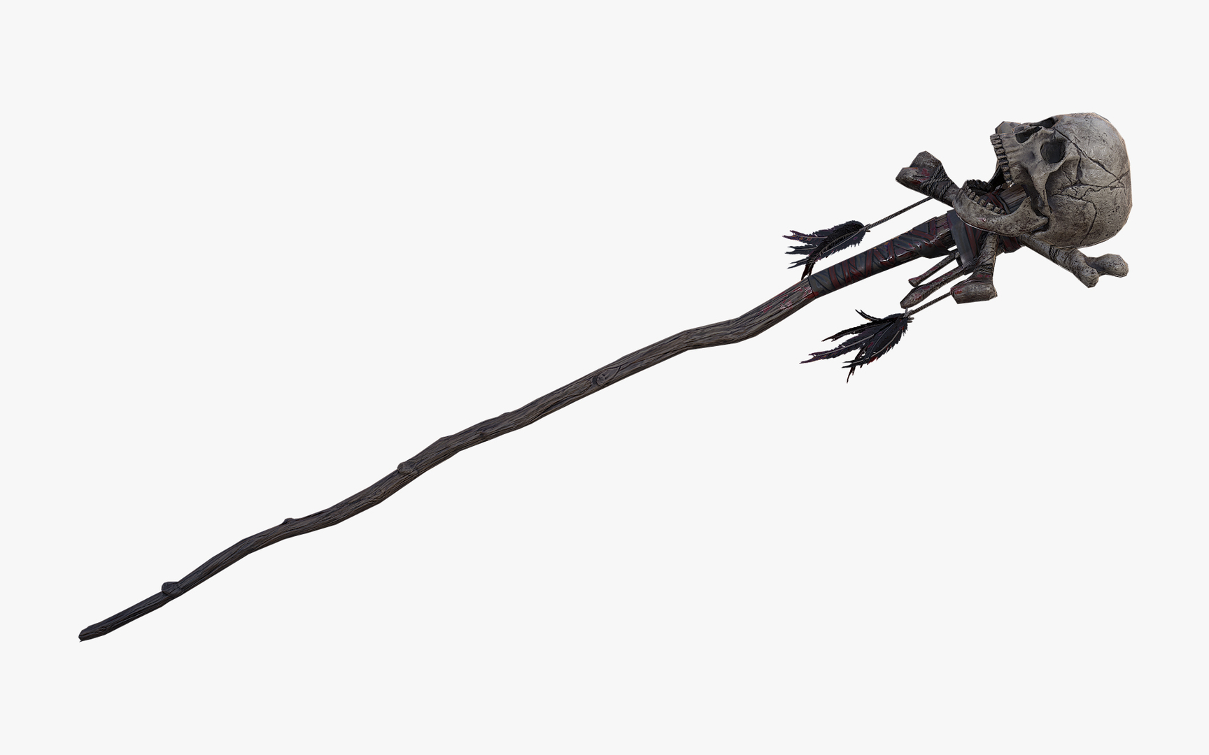 3D skull staff pbr - TurboSquid 1483415