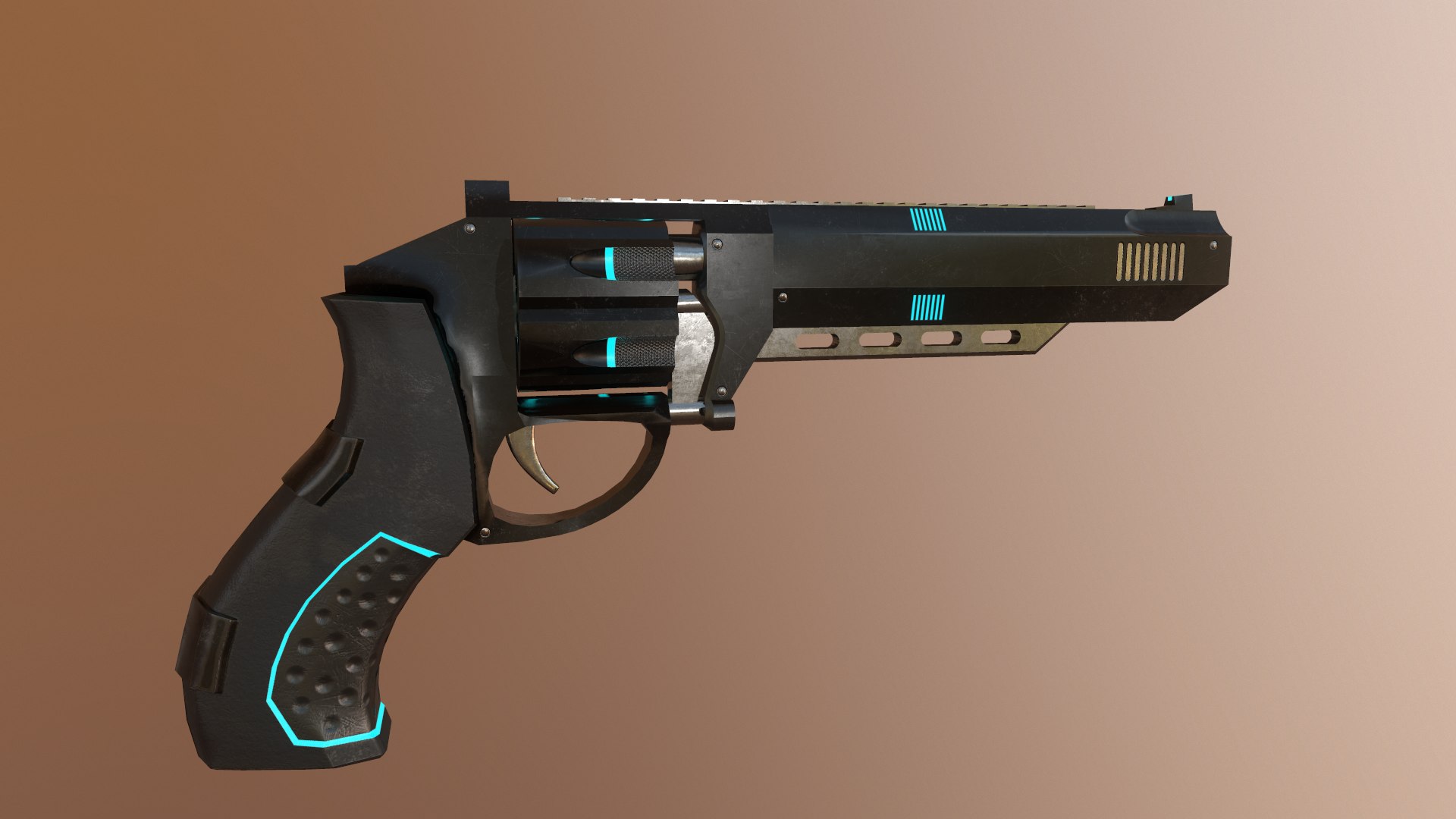 3D sci-fi revolver model - TurboSquid 1483411
