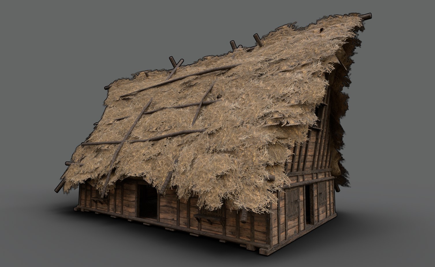 3D ready thatched medieval fantasy - TurboSquid 1483401