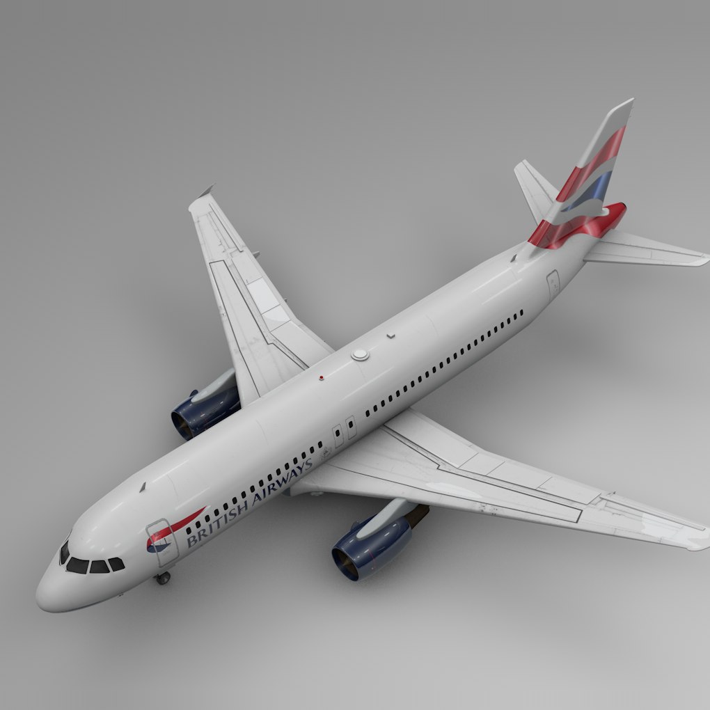 British airways airbus a320 model - TurboSquid 1482042