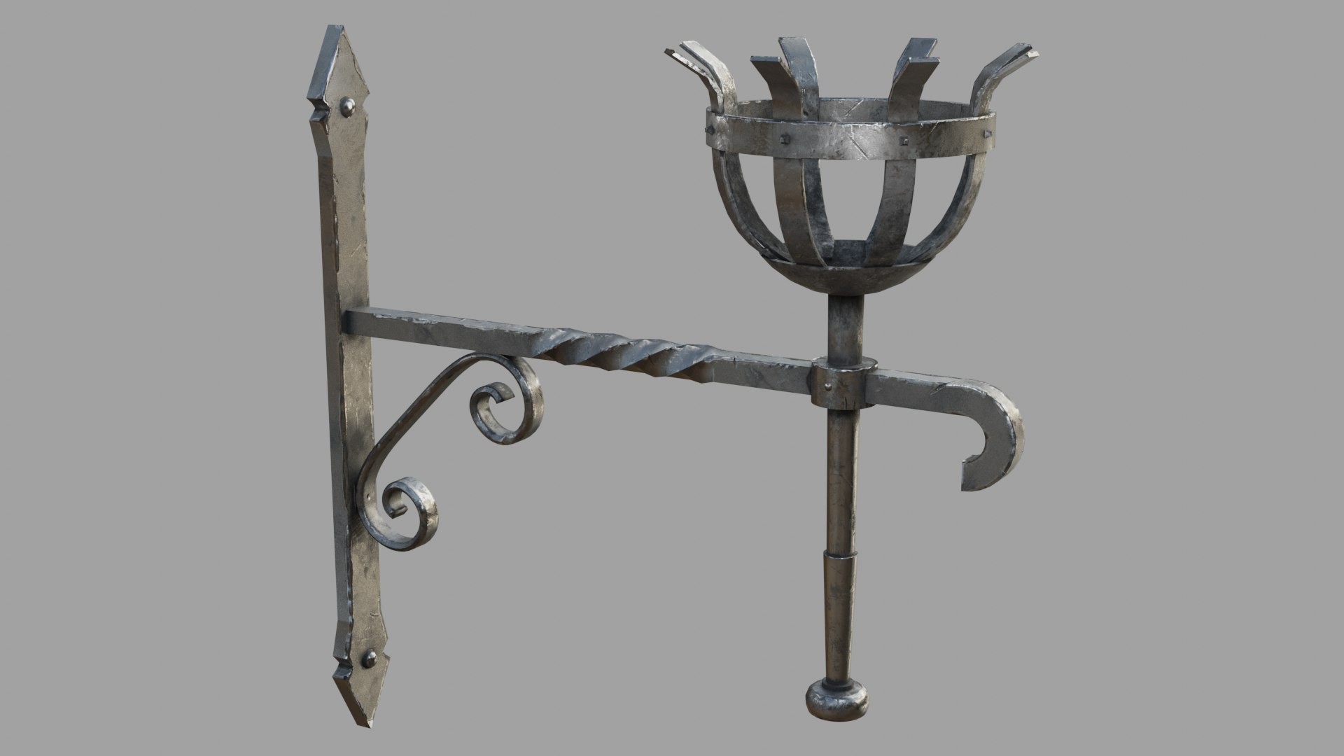 3D model medieval gothic wall torch light - TurboSquid 1483646