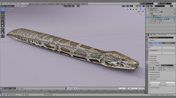Burmese python animation 3D model - TurboSquid 1264730