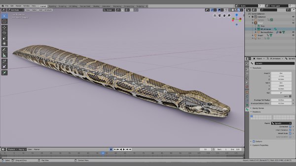 Burmese python animation 3D model - TurboSquid 1264730