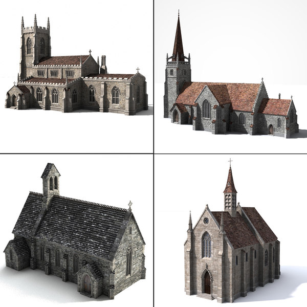 Gothic cathedral church 3D model - TurboSquid 1381032