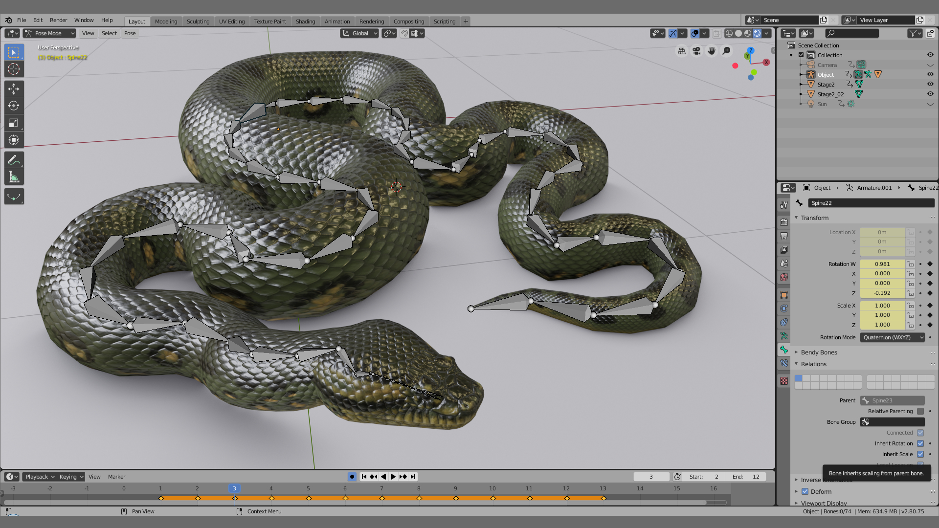 3D model green anaconda - TurboSquid 1256788