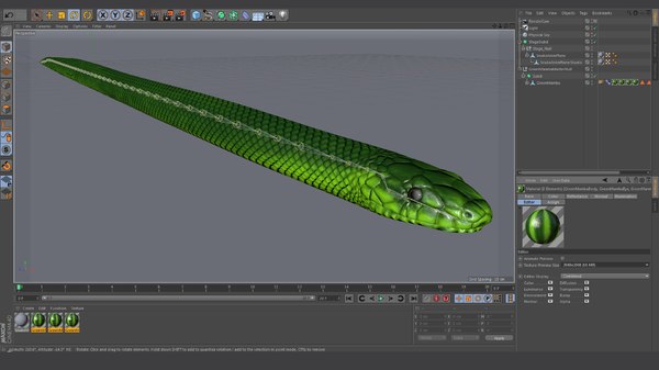 3D green mamba - TurboSquid 1264186