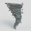 3d simulated animation tornado model