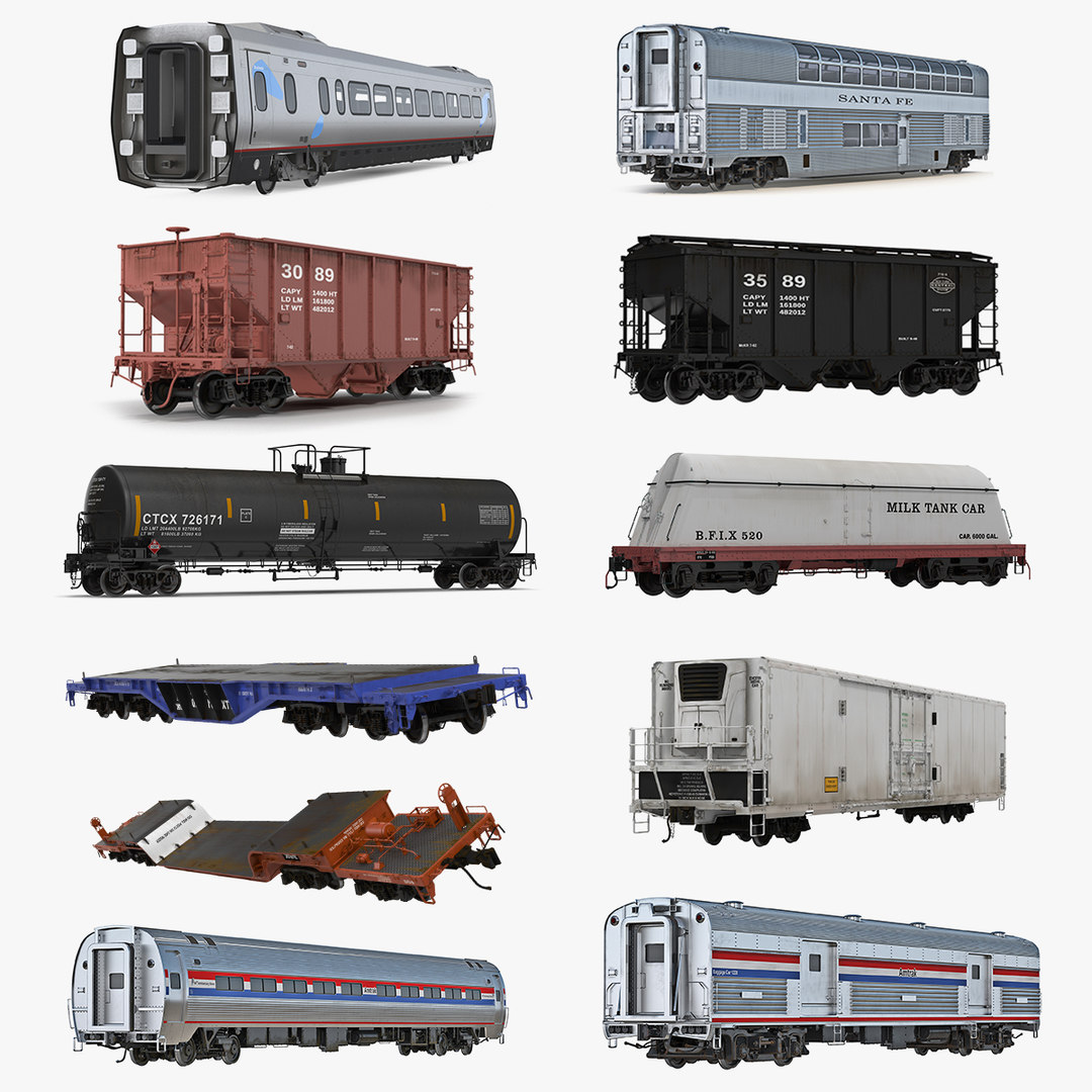 Railroad wagons 2 3D - TurboSquid 1484047
