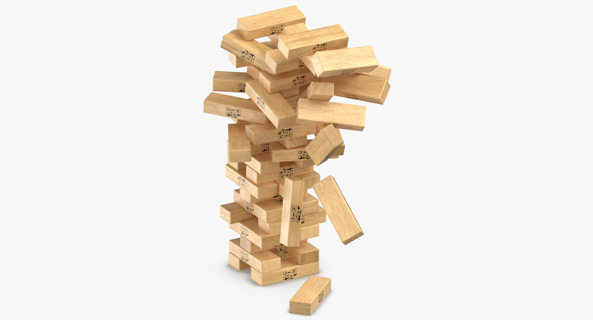 Jenga falling towers games model - TurboSquid 1484075
