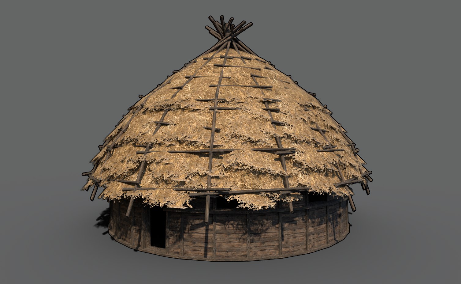 3D ready thatched hut buildings - TurboSquid 1484126