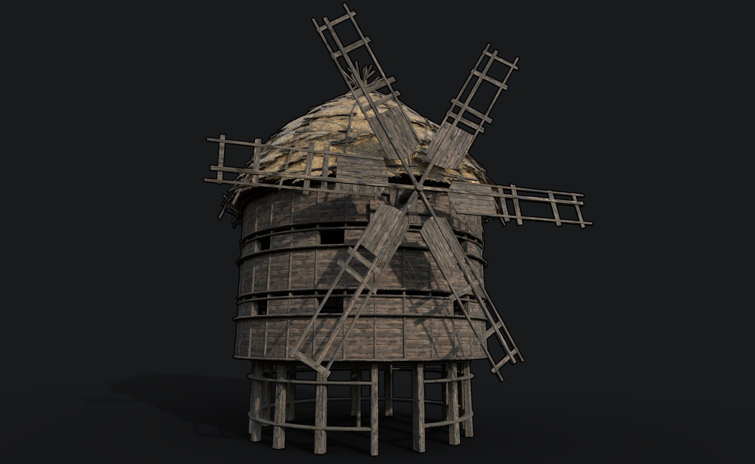 Ready fantasy medieval windmill 3D model - TurboSquid 1484184