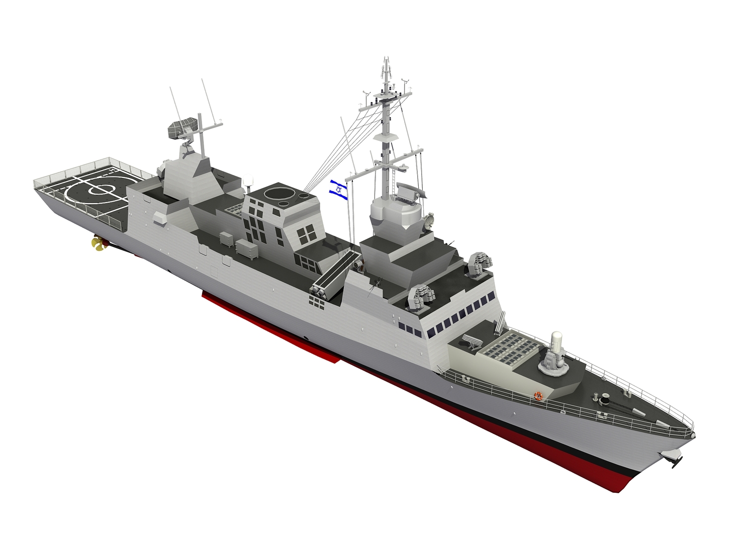 modèle 3D de SA'AR-5 ISRAELI EILAT CLASS CORVETTE - TurboSquid 1484227