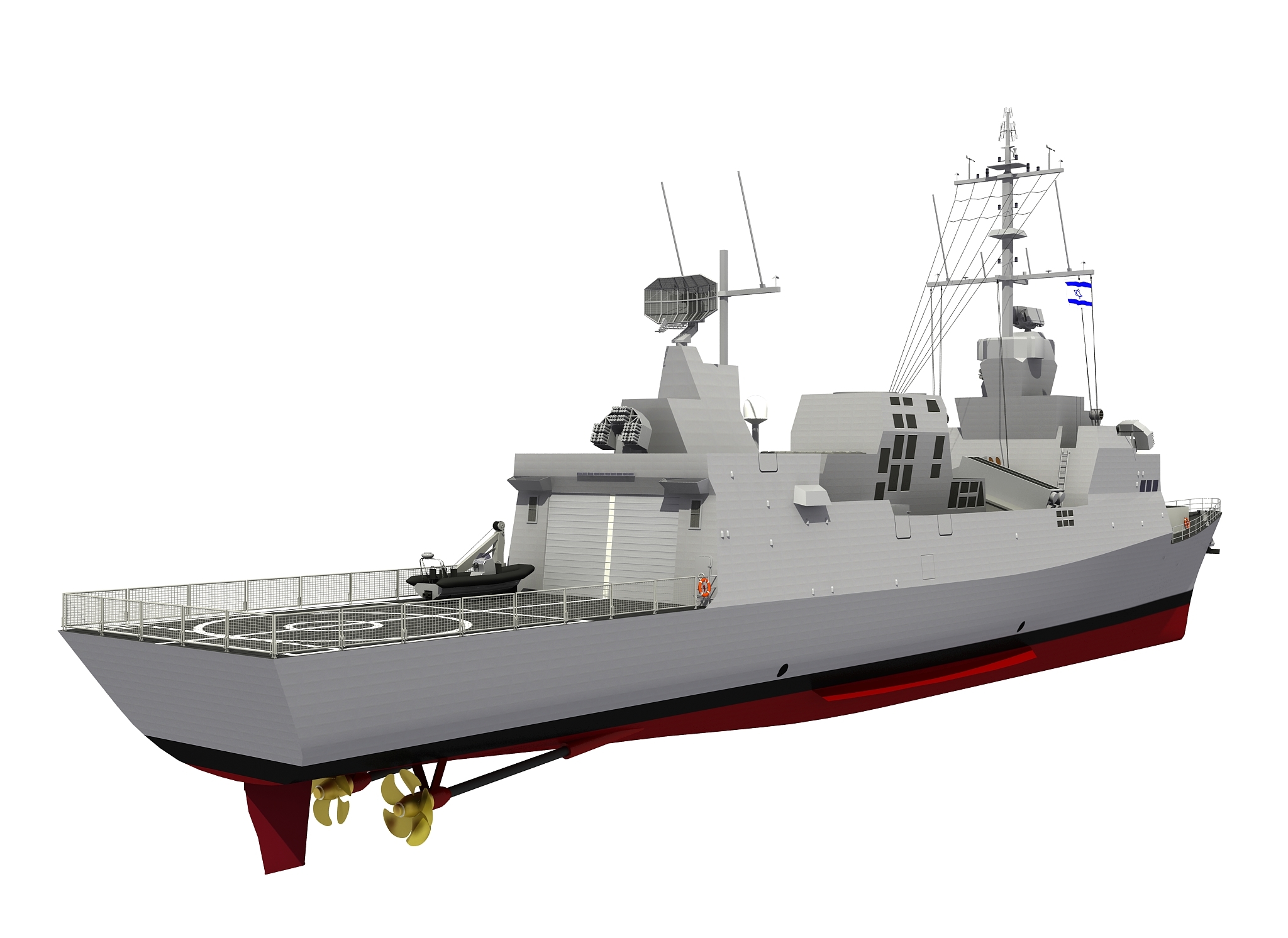 modèle 3D de SA'AR-5 ISRAELI EILAT CLASS CORVETTE - TurboSquid 1484227