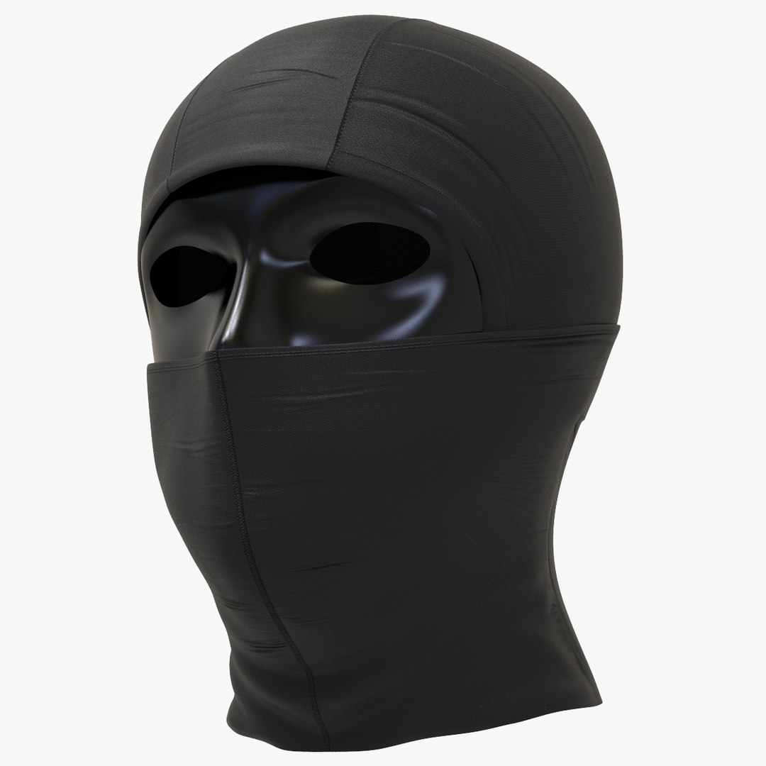 Black balaclava mask 3D model - TurboSquid 1484283