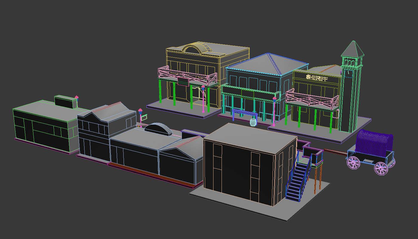 3D model wild west town - TurboSquid 1484365