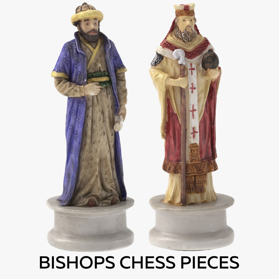 3D bishops chess pieces model - TurboSquid 1484389