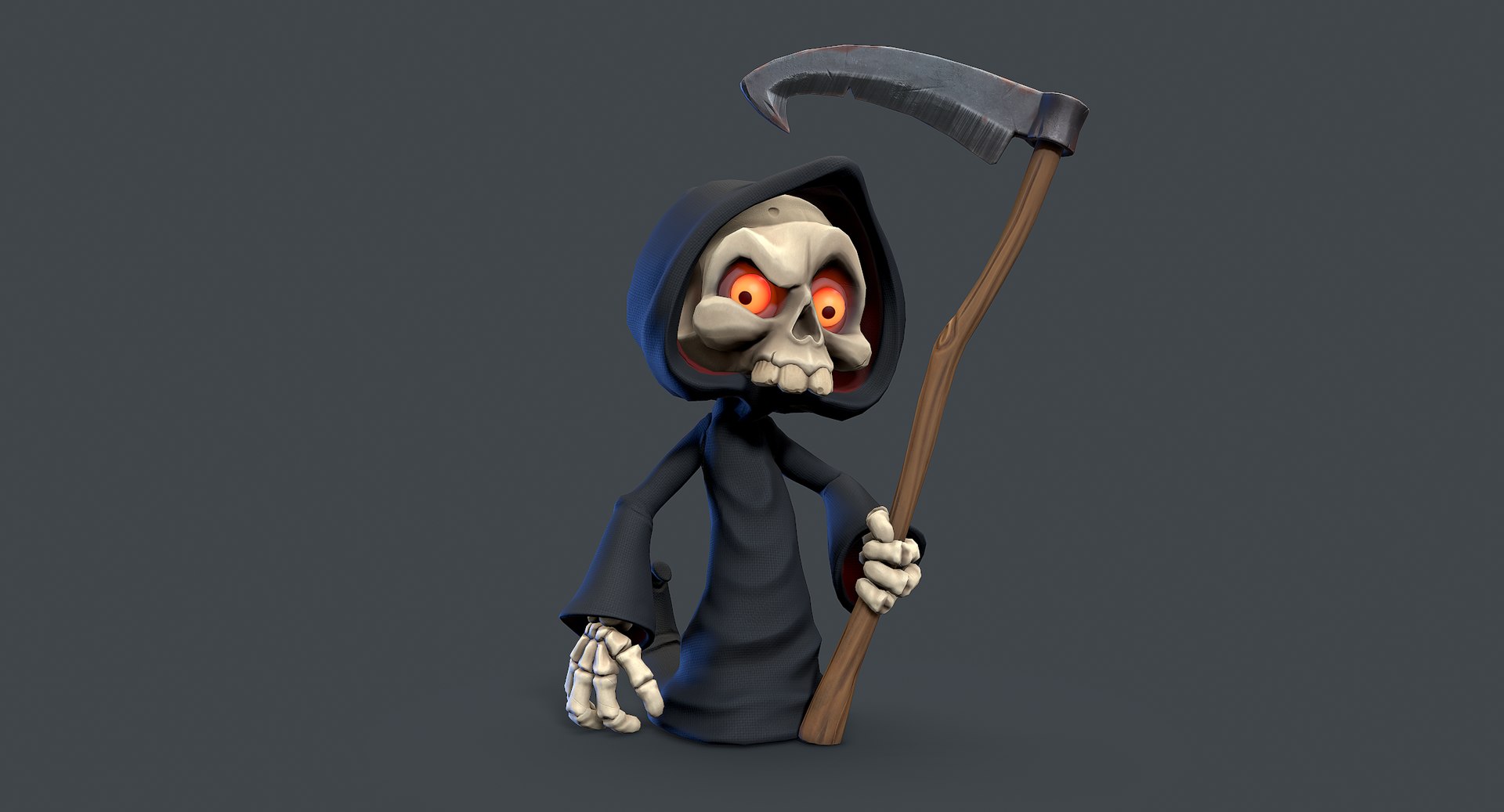 Ready cute cartoon grim reaper 3D model - TurboSquid 1484486