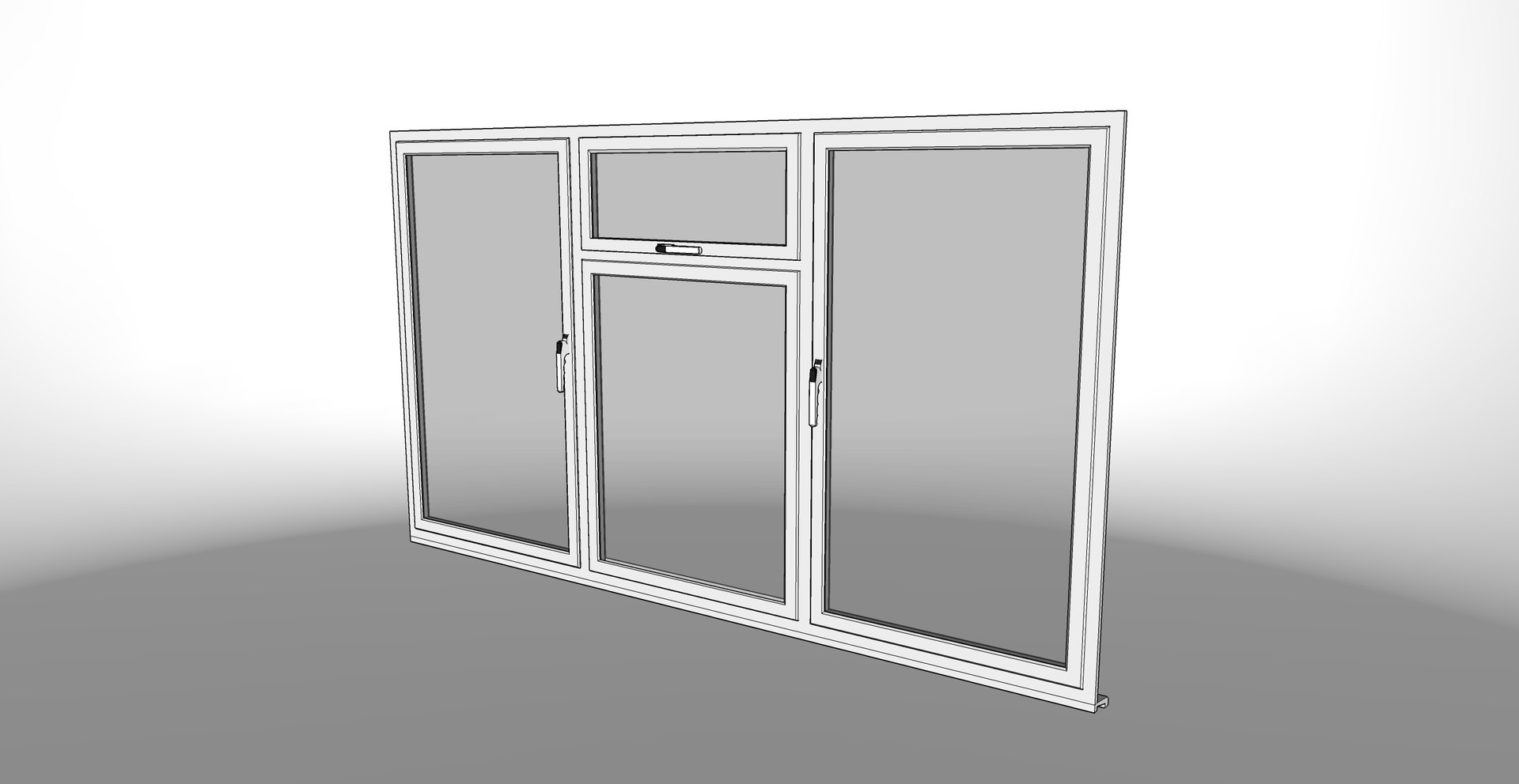 3D upvc window - TurboSquid 1484877
