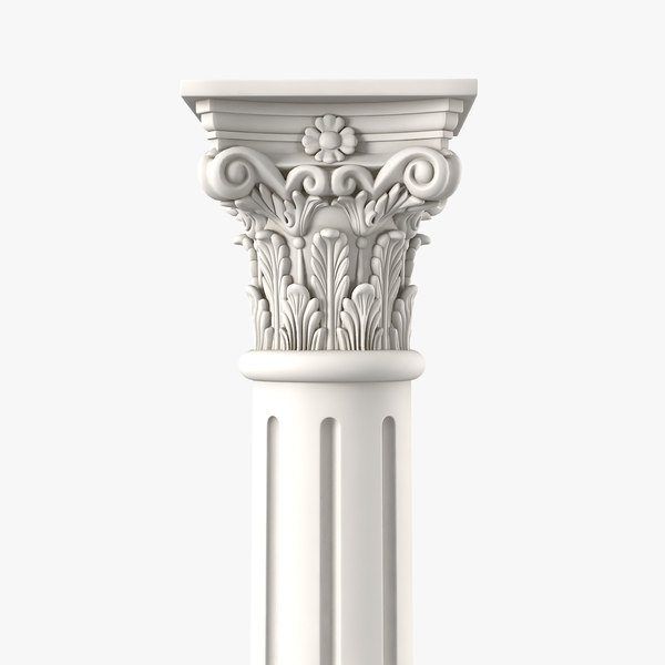 corinthian pilaster column 3d model