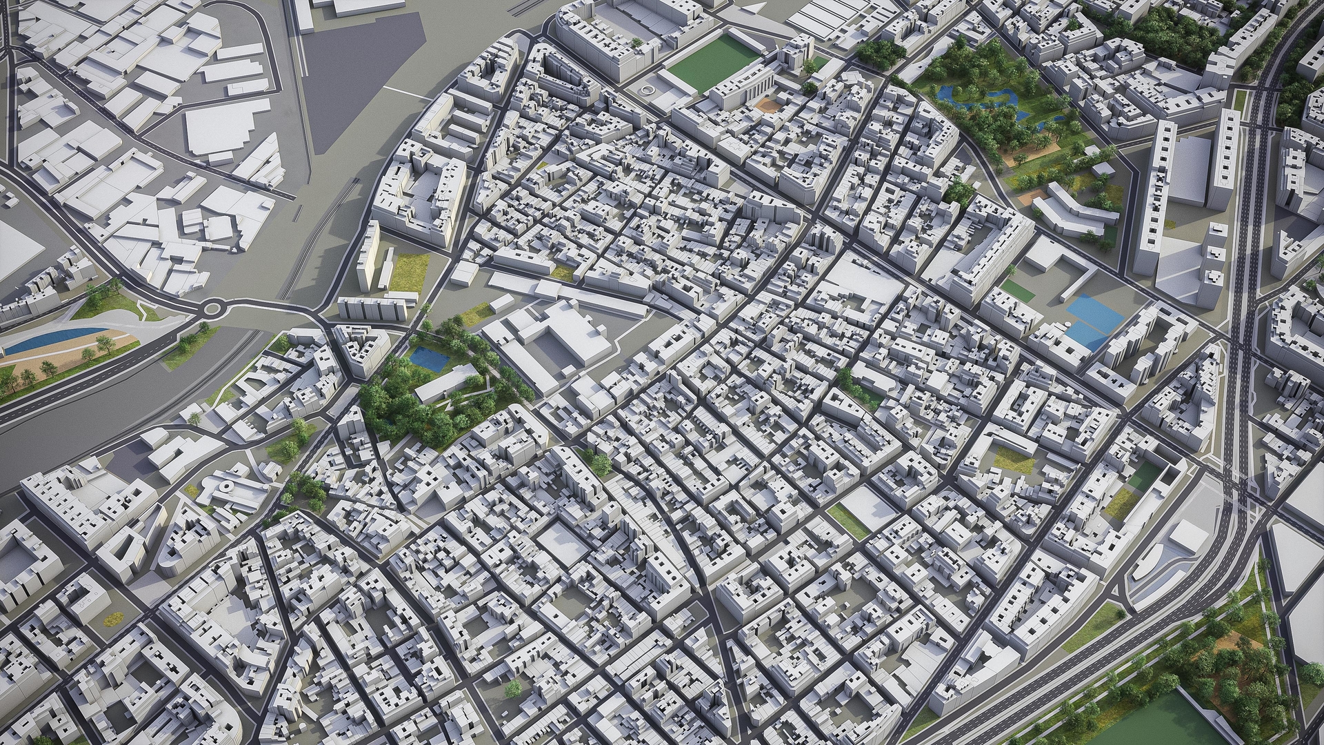 City barcelona surrounding - 3D model - TurboSquid 1407625